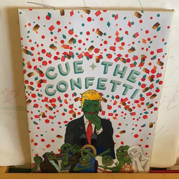 WWG1WGA | Art | Cue The Confetti Analog Meme | Poshmark